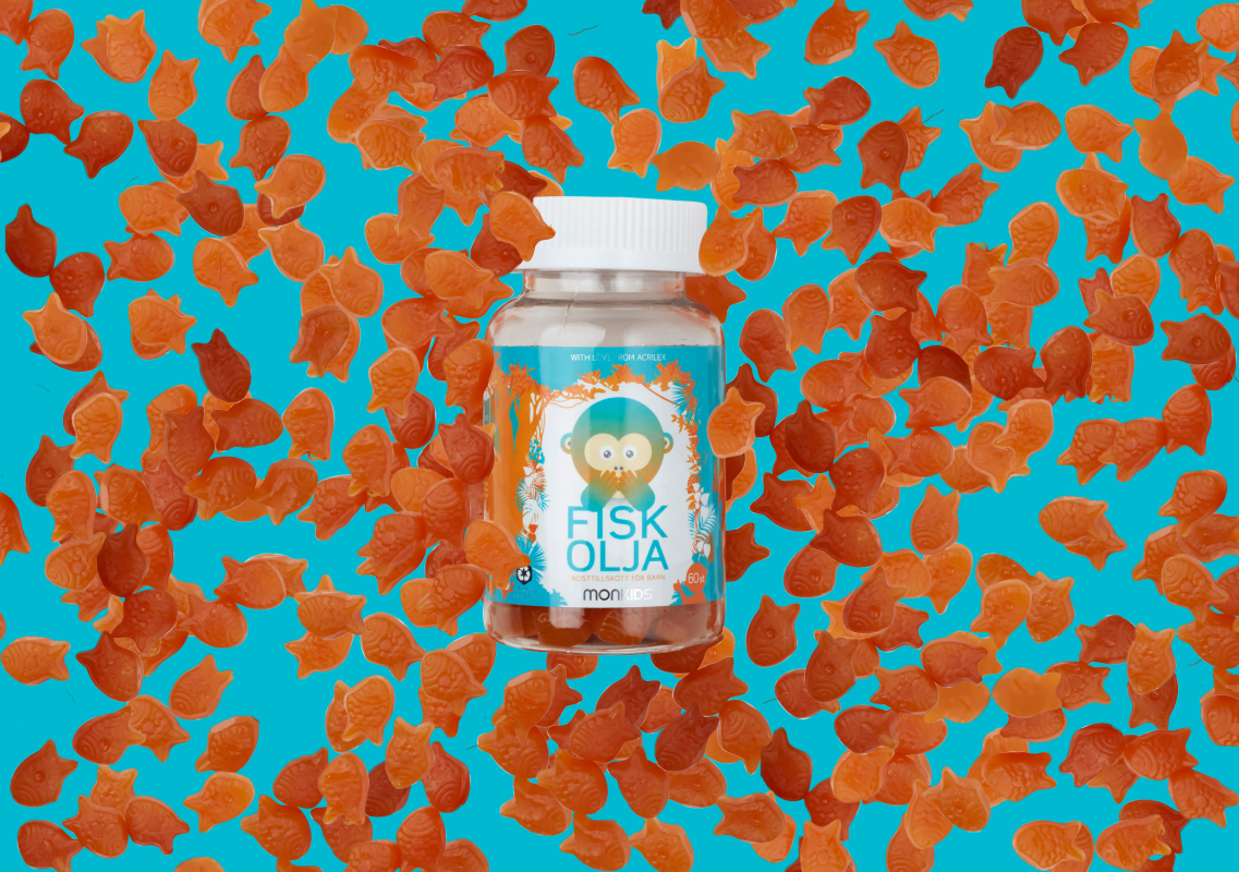 Monkids gör vitaminer och fiskolja barn vill ta! Yummy gummy.