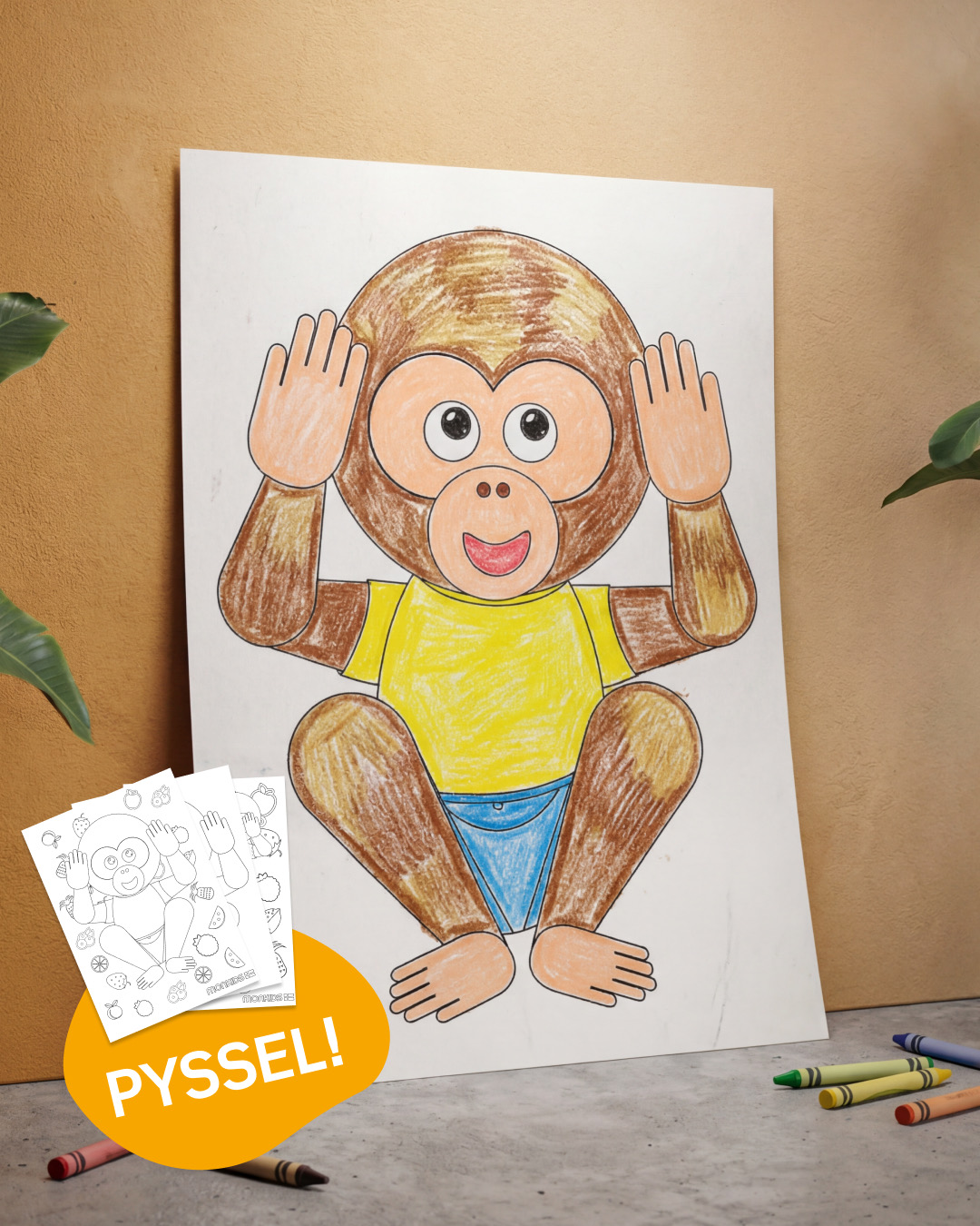 Pyssel: Fylla-i-teckning från Monkids